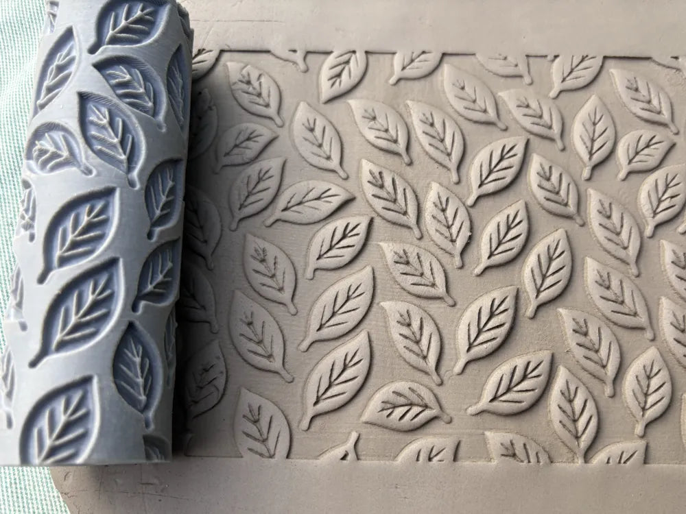 CC28 - Falling Leaves texture Roller - Specially made for Pottery and Ceramics | ClartStudios