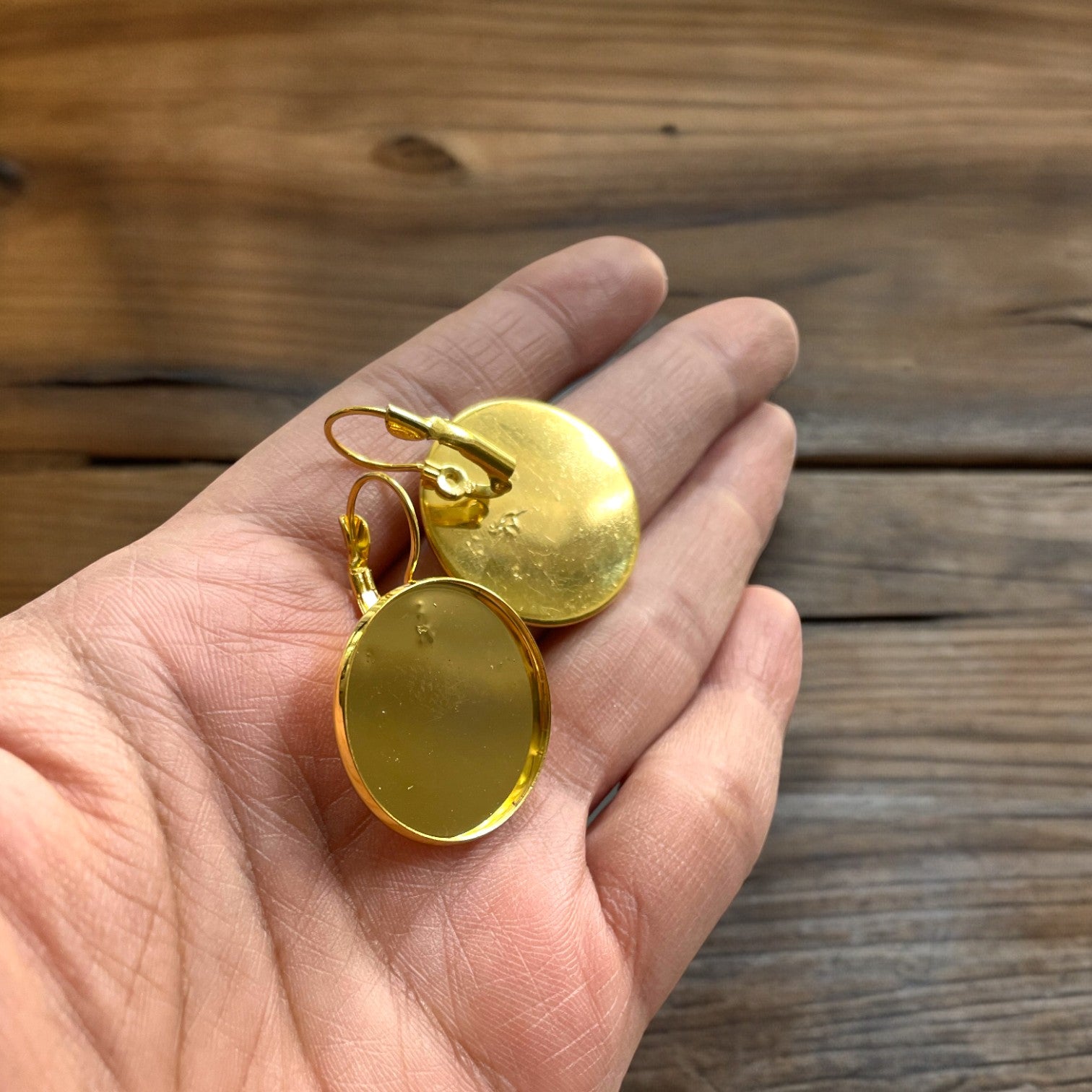 Gold Circle Style Earring Base | ClartStudios