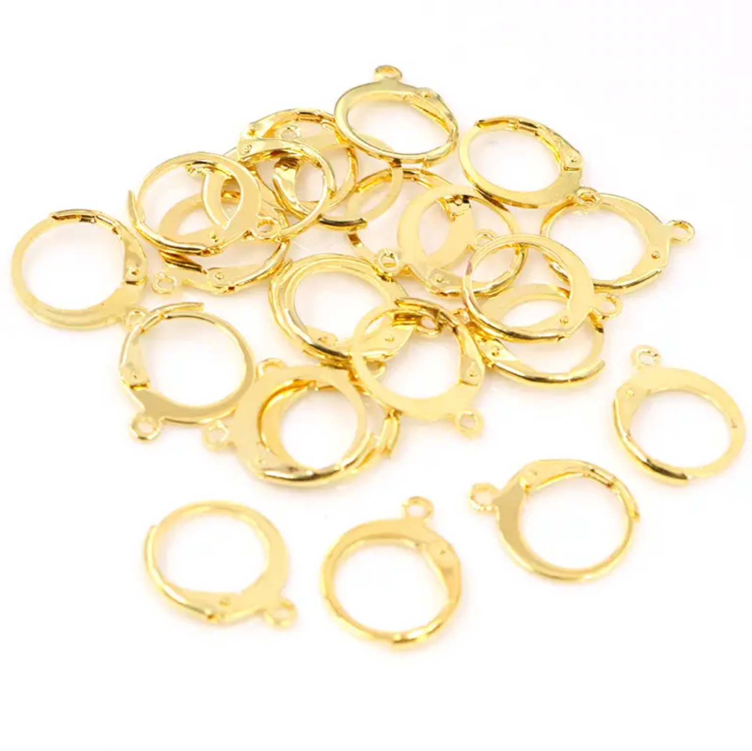 SS55 Stainless Steel Golden Classic Clasp Hoop Hook (pack of 2 pairs)