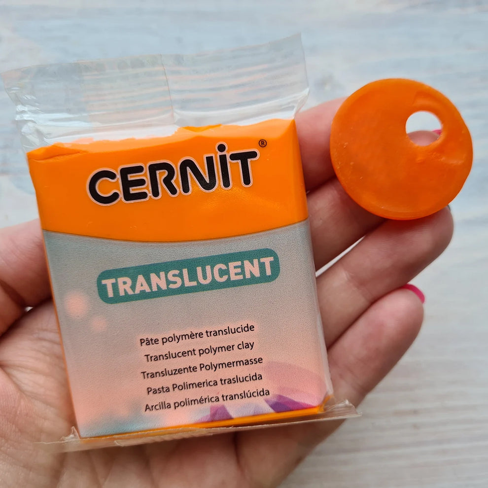 Cernit Translucent Orange - 56gms | ClartStudios